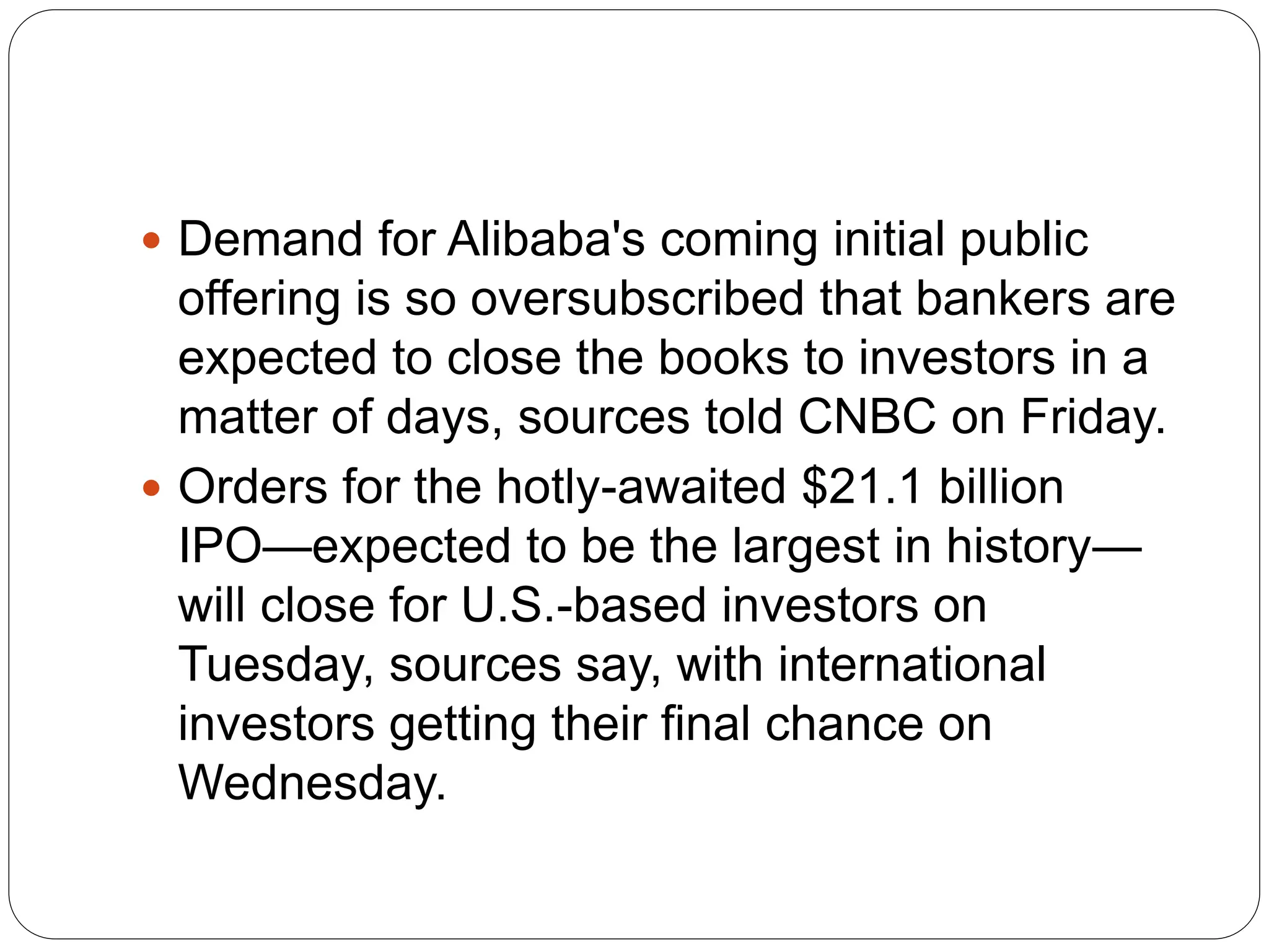 ALIBABA IPO | PPTX