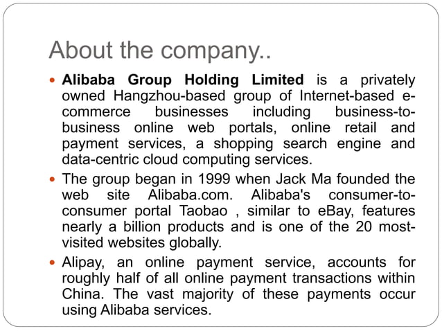 ALIBABA IPO | PPTX