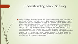 Understanding Tennis Scoring | PPT