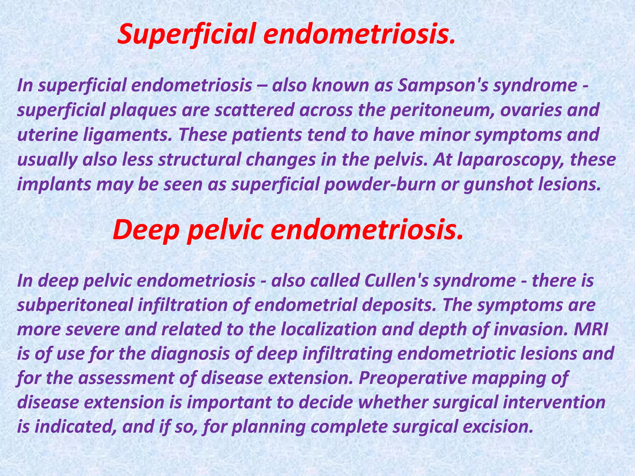 Presentation1.pptx, radiological imaging of endometriosis. | PPTX
