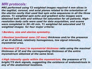 Presentation1.pptx, radiological imaging of endometriosis. | PPTX