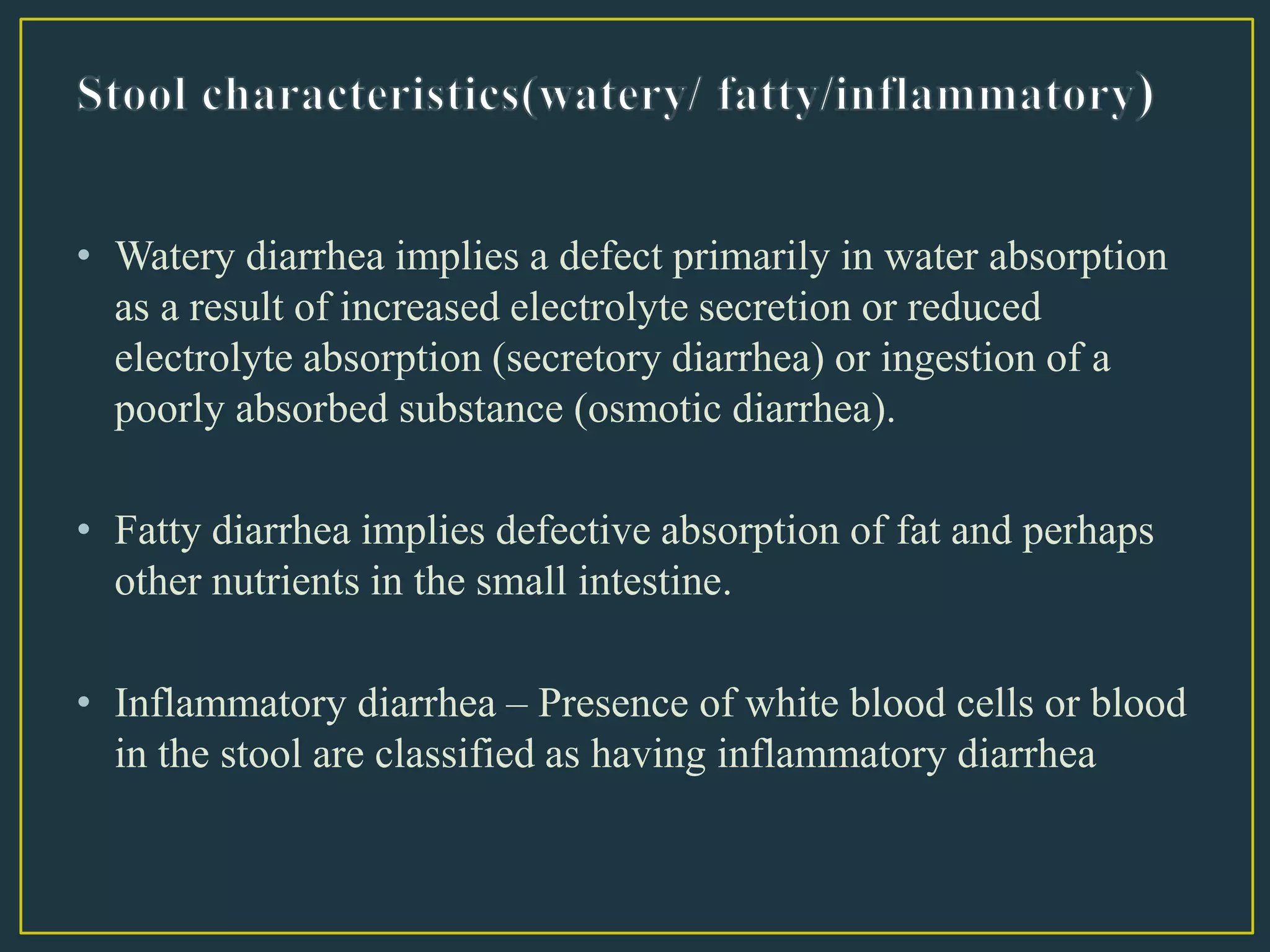 chronic diarrhea | PPTX