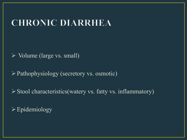 chronic diarrhea | PPT