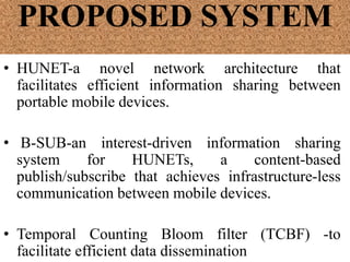 Design of an information system for HUNETs | PPT