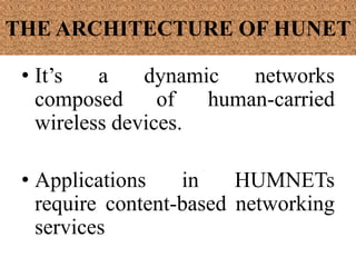 Design of an information system for HUNETs | PPT