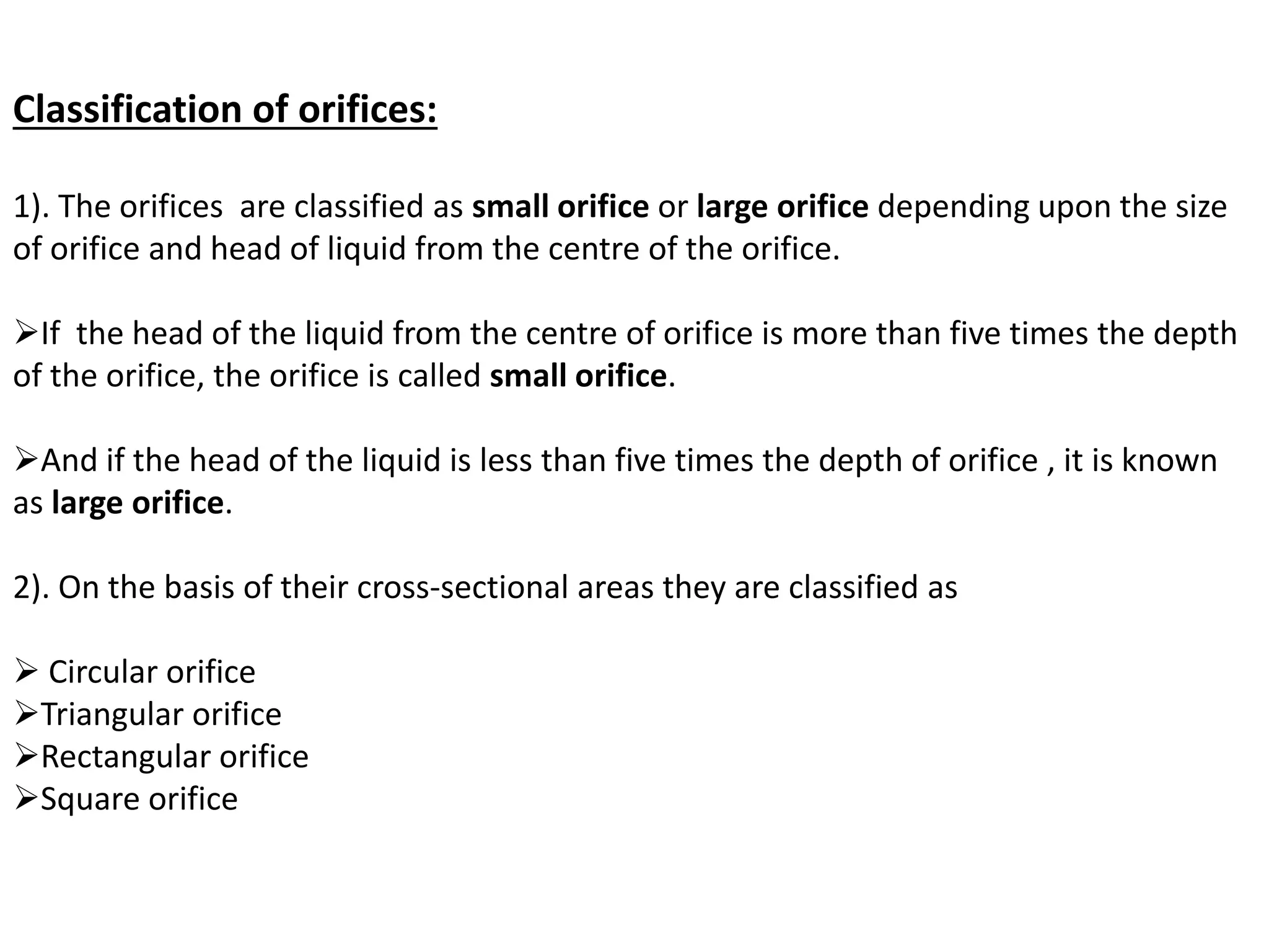 ORIFICES AND MOUTHPIECES | PPTX