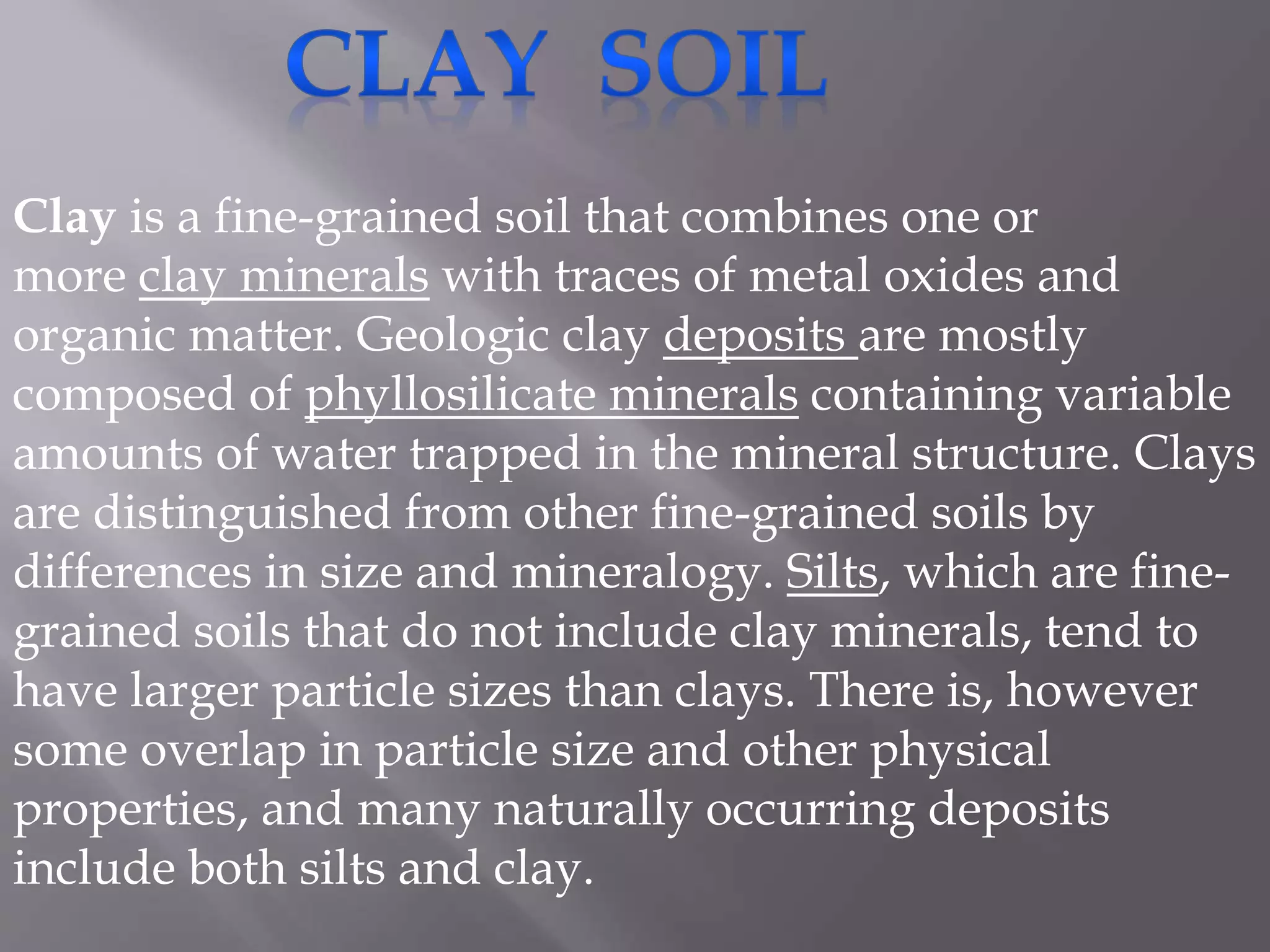 types of soil and water absorption | PPTX