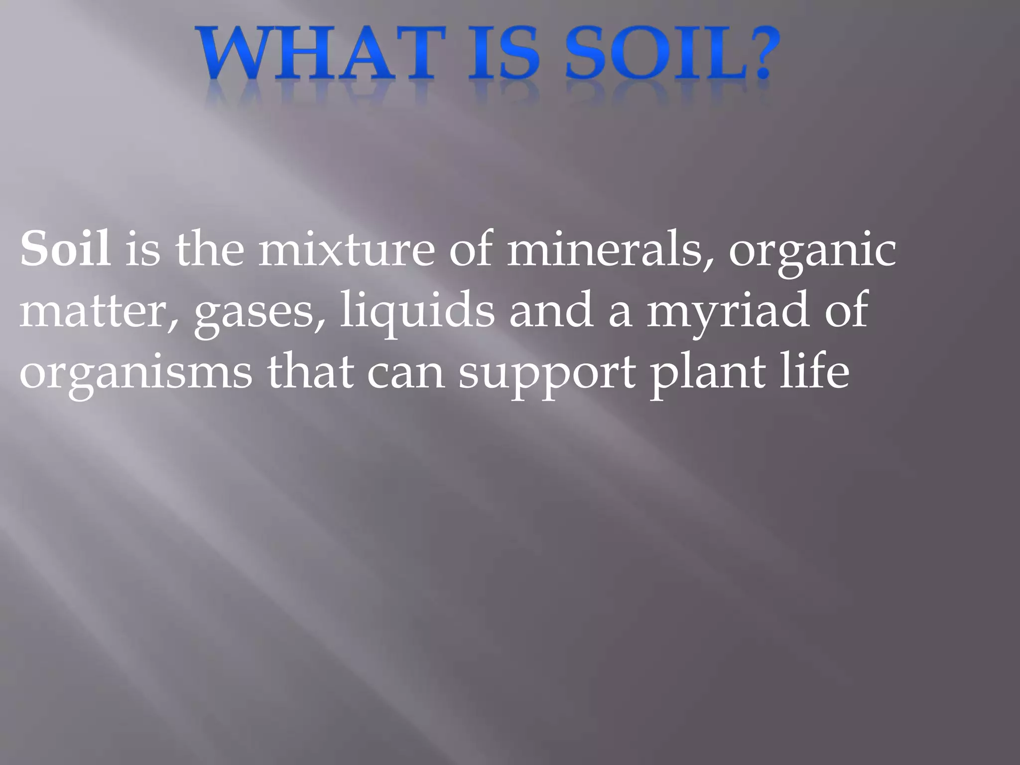 types of soil and water absorption | PPT