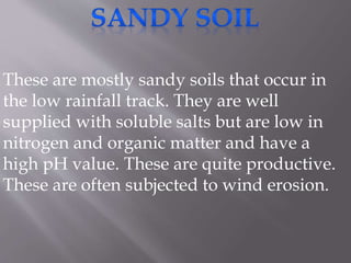 types of soil and water absorption | PPT