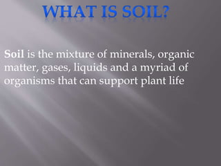 types of soil and water absorption | PPTX