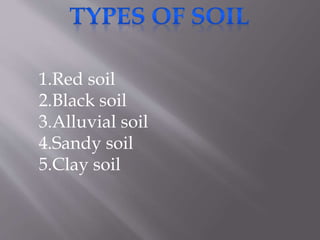 types of soil and water absorption | PPT