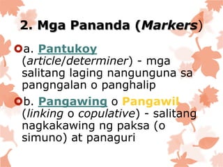 BAHAGI NG PANANALITA | PPTX