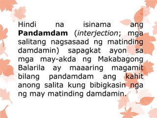 BAHAGI NG PANANALITA | PPTX