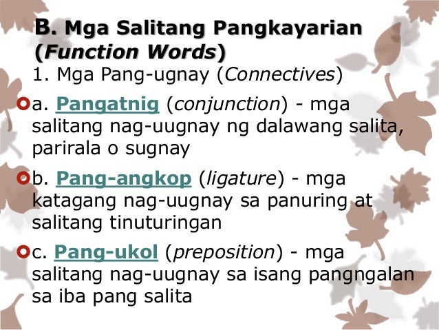 BAHAGI NG PANANALITA