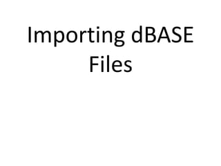 IMPORT AND EXPORT UTILITIES IN MS-ACCESS | PPT