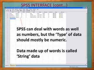 Uses of SPSS and Excel to analyze data | PPTX