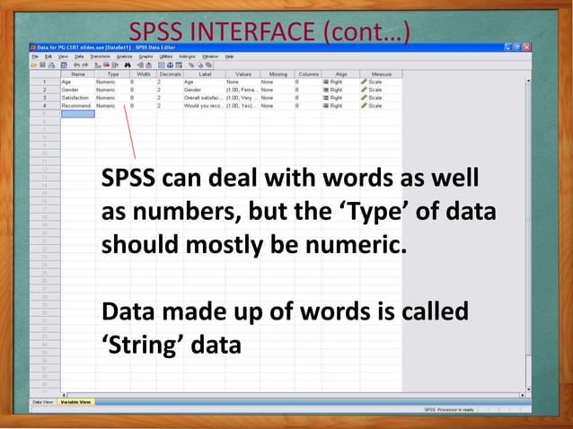 Uses of SPSS and Excel to analyze data | PPTX | Computing | Technology ...