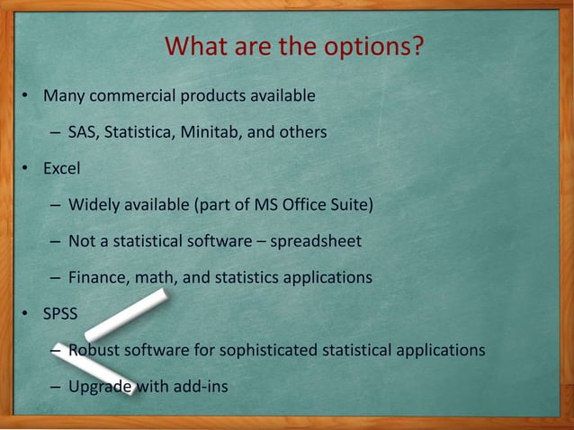 Uses of SPSS and Excel to analyze data | PPTX | Computing | Technology ...