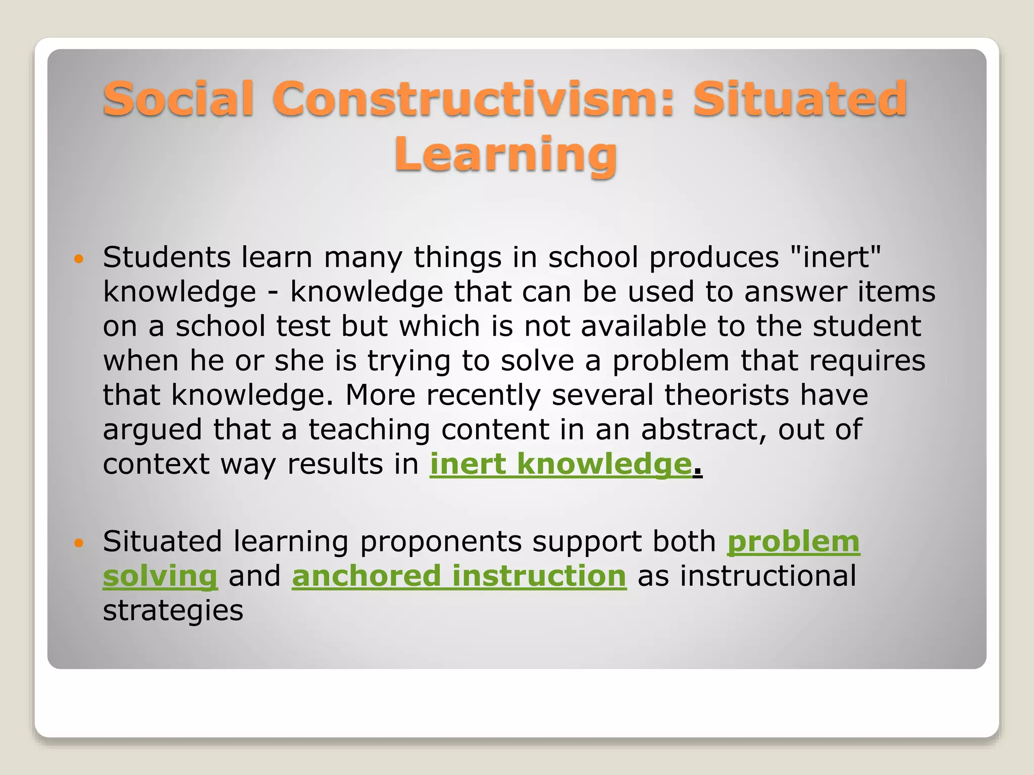 Social Constructivism by Lev Vygotsky | PPTX