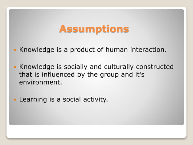 Social Constructivism by Lev Vygotsky | PPTX | Education