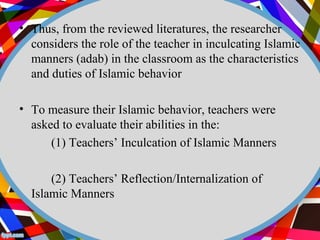 Internalization of Islamic values in education | PPT