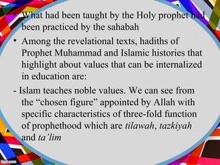 Internalization of Islamic values in education | PPT