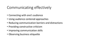 Fundamentals of Effective Business Communication | PPTX