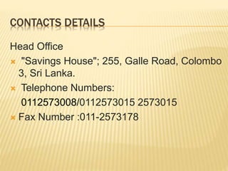 National Savings Bank Sri Lanka | PPTX
