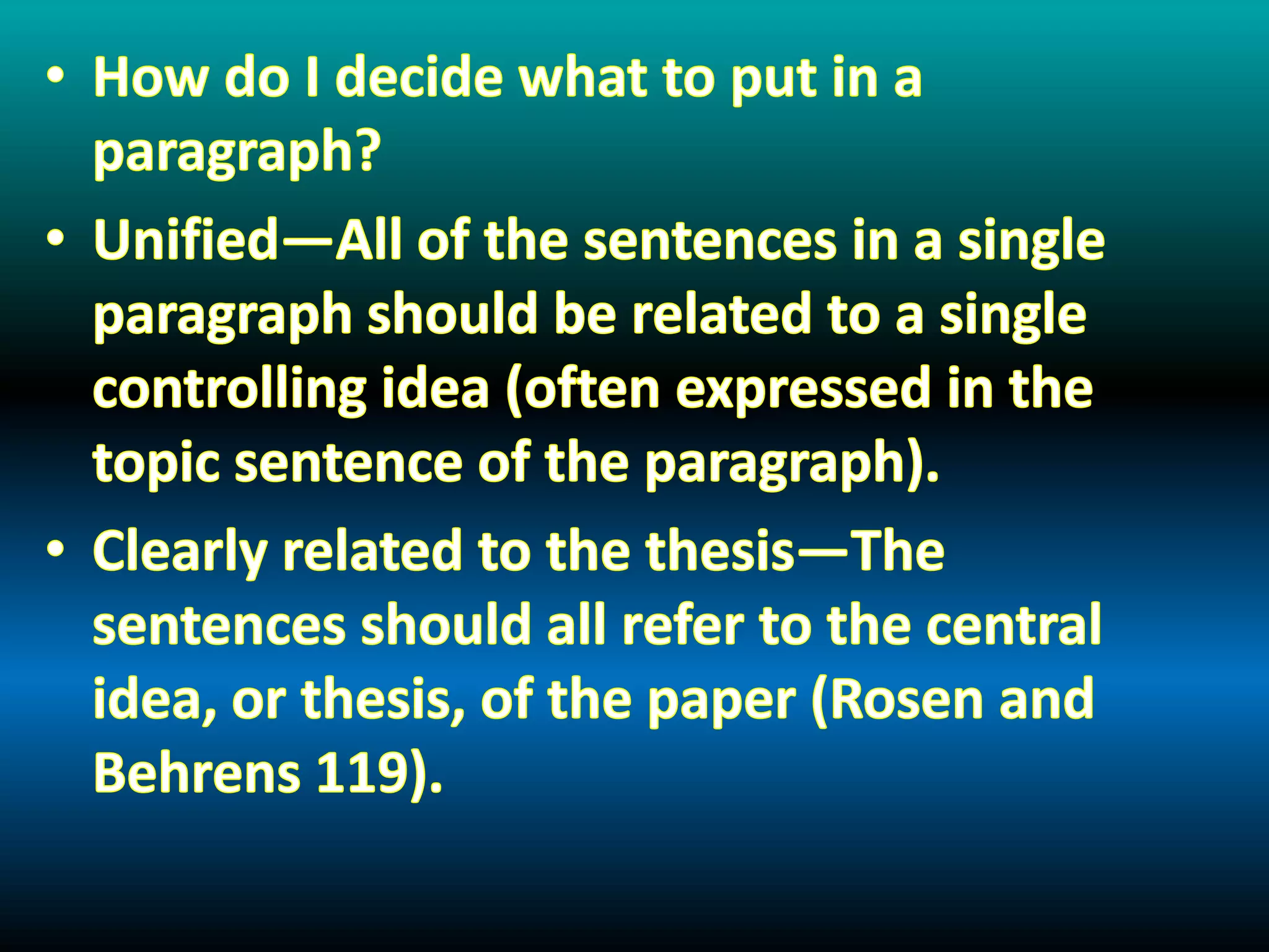 Topic Sentences | PPTX