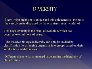 Diversity In Living Organisms | PPTX