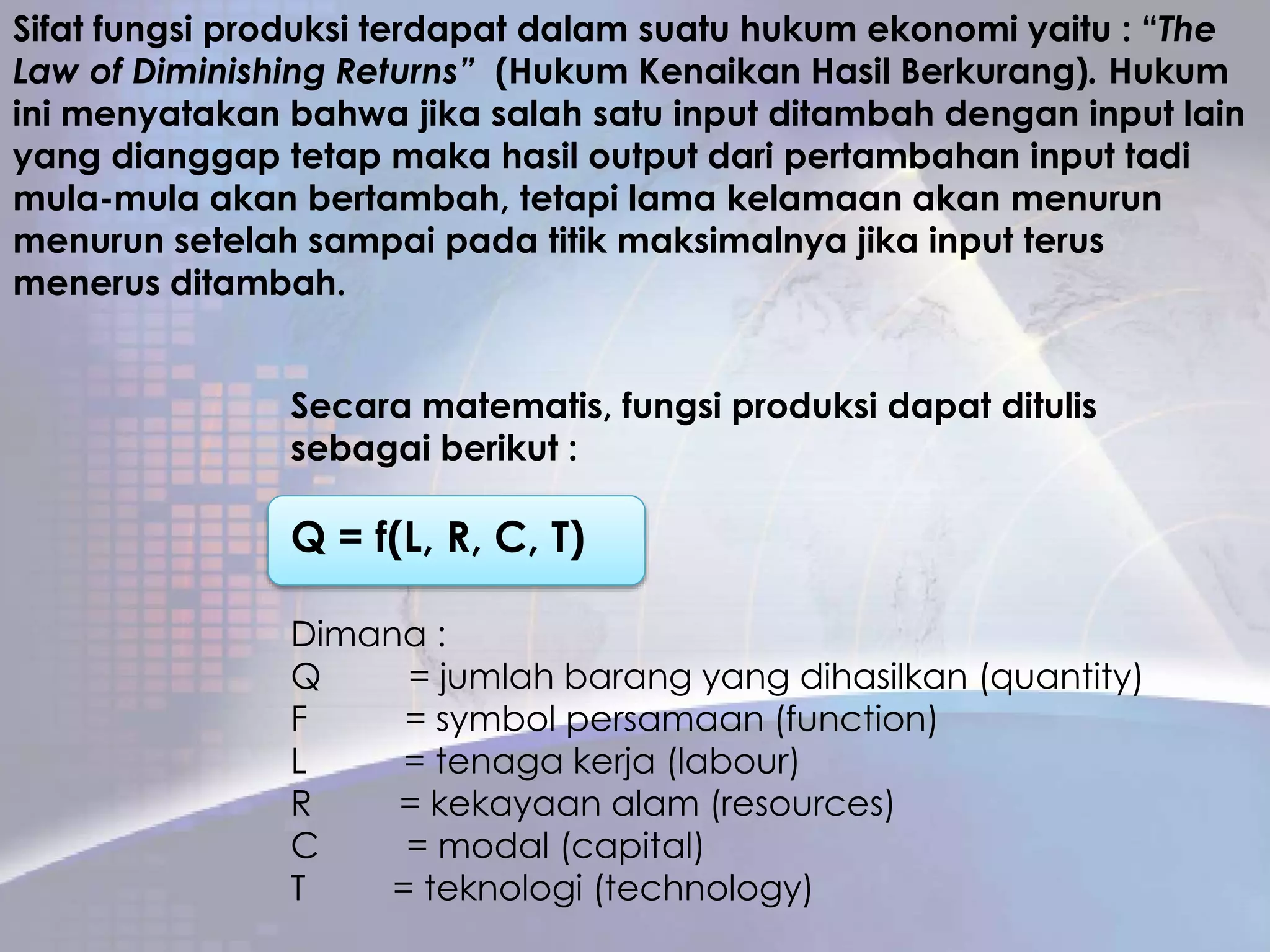 Pendekatan Ordinal dan Perilaku Produsen kelas X | PPTX