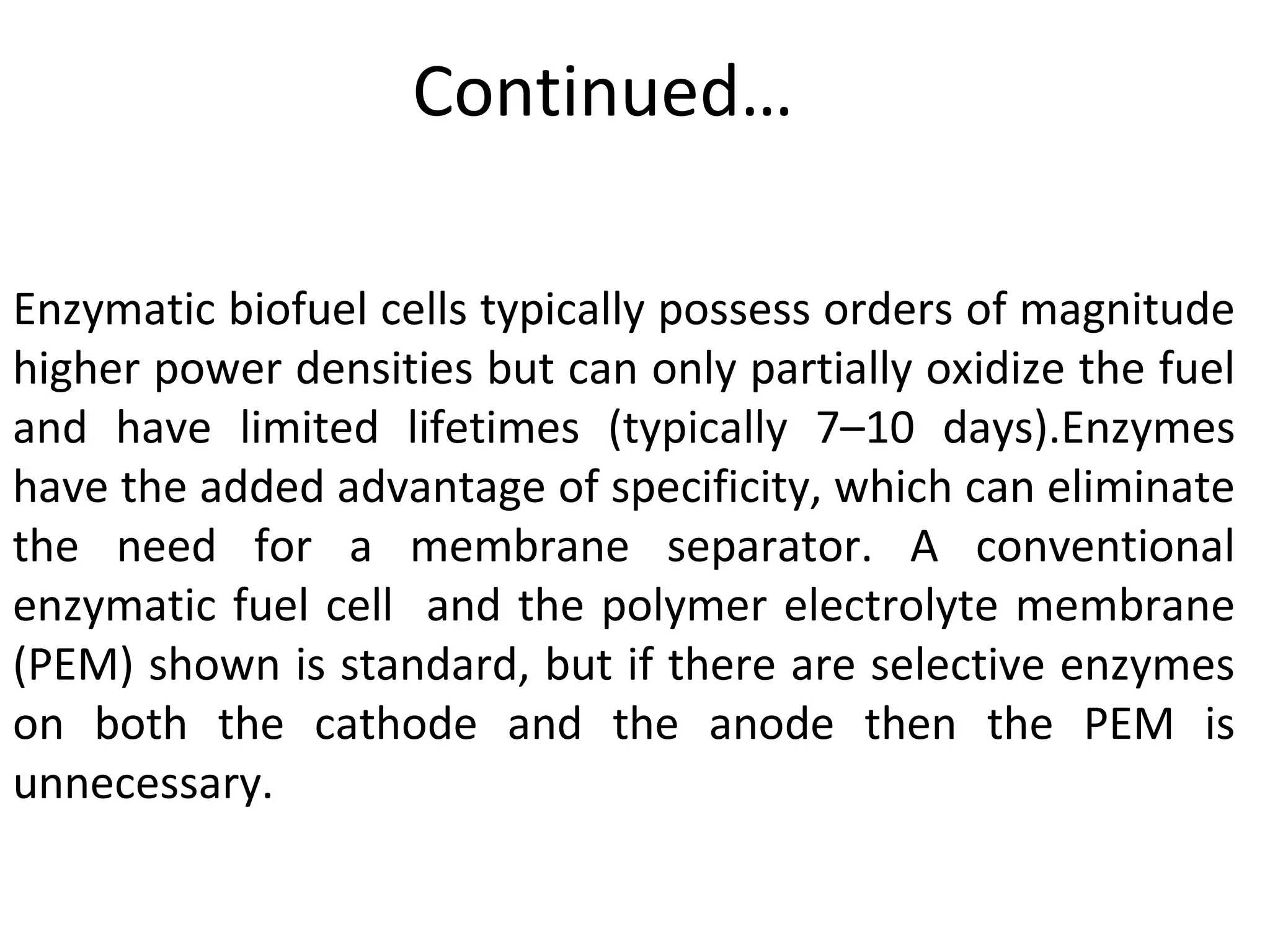 Enzymatic biofuel cells | ODP