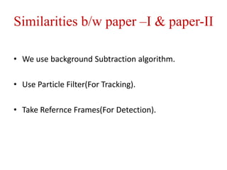 multiple object tracking using particle filter | PPTX | Physics | Science