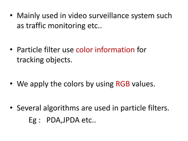 multiple object tracking using particle filter | PPT
