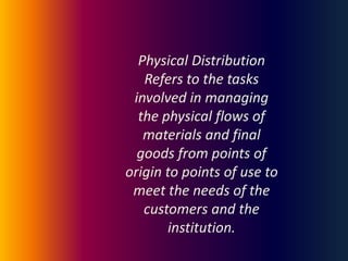 Chapter 7: Physical Distribution | PPTX