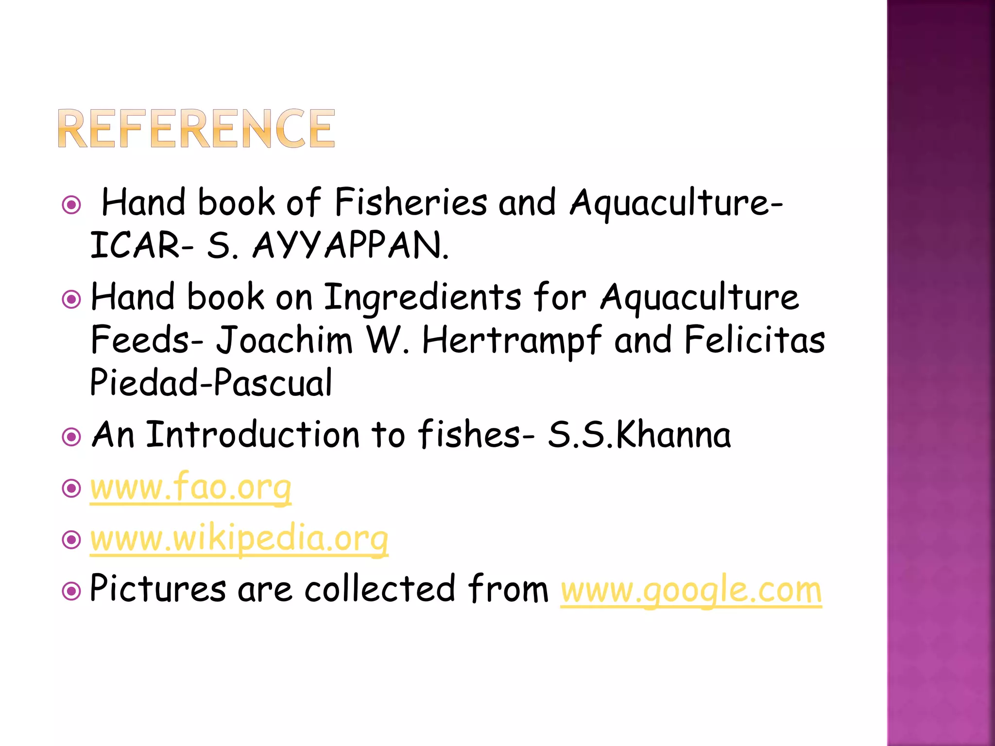 Role of carbohydrate in fish feed | PPTX