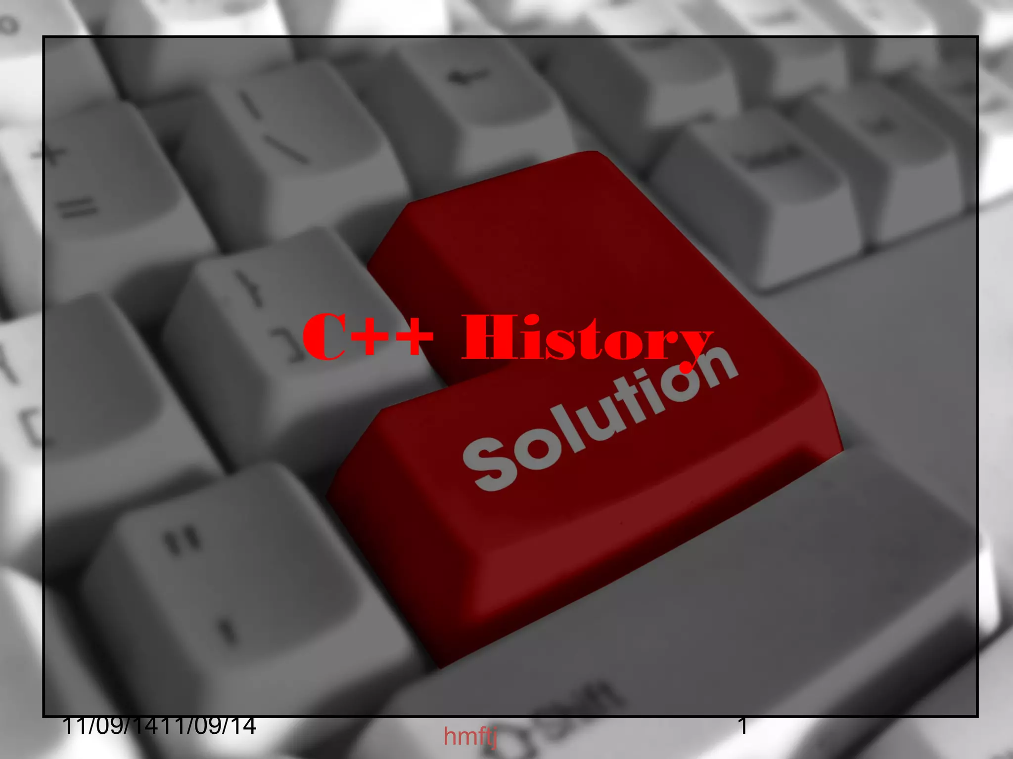 C/C++ History in few slides | PPT