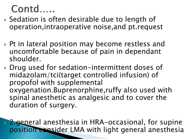 ANESTHETIC MANAGEMENT OF TOTAL HIP REPLACEMENT SURGERY | PPTX | Bone ...