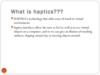 Haptics technology | PPT