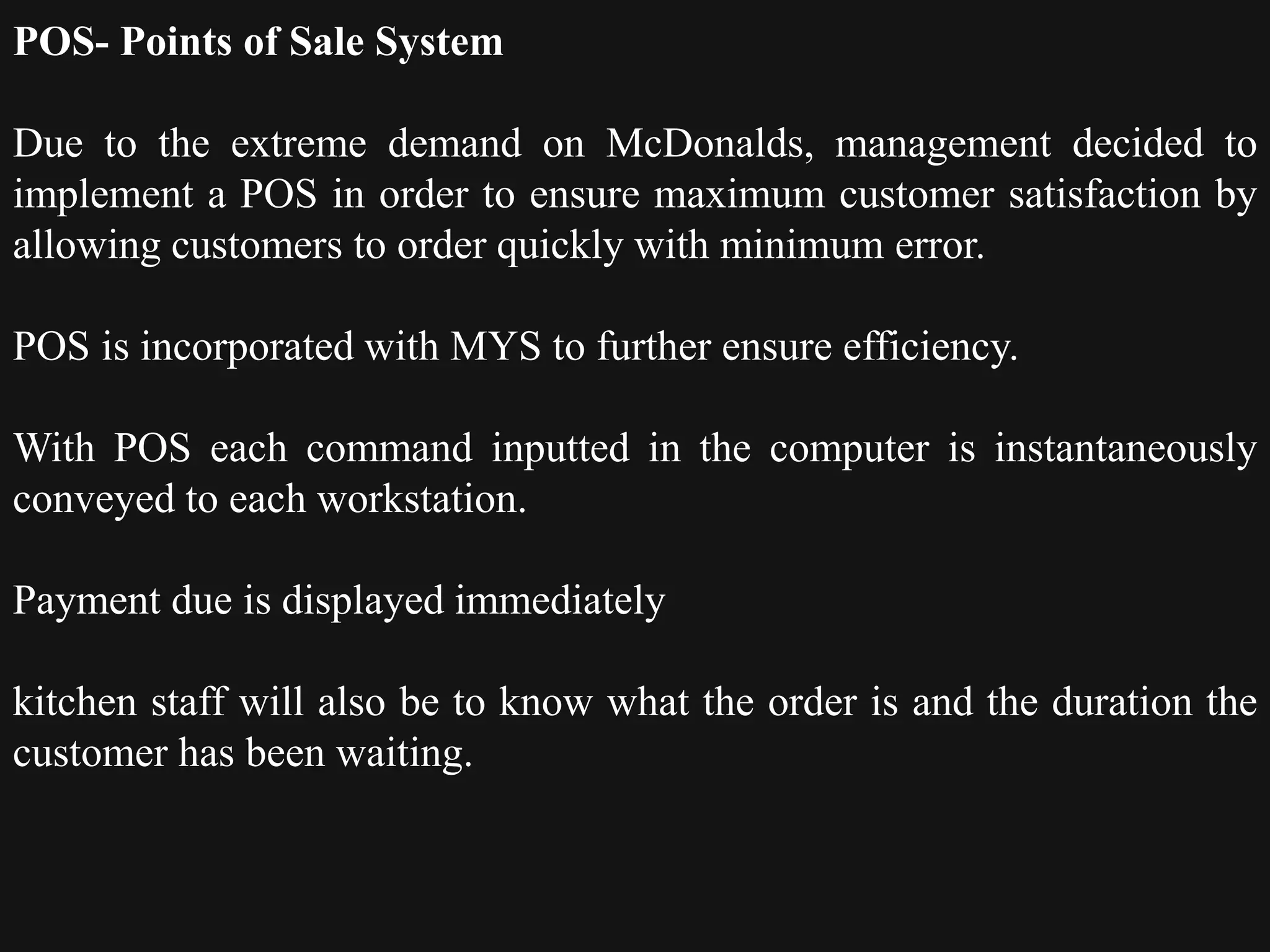 McDonald's information systems | PPTX