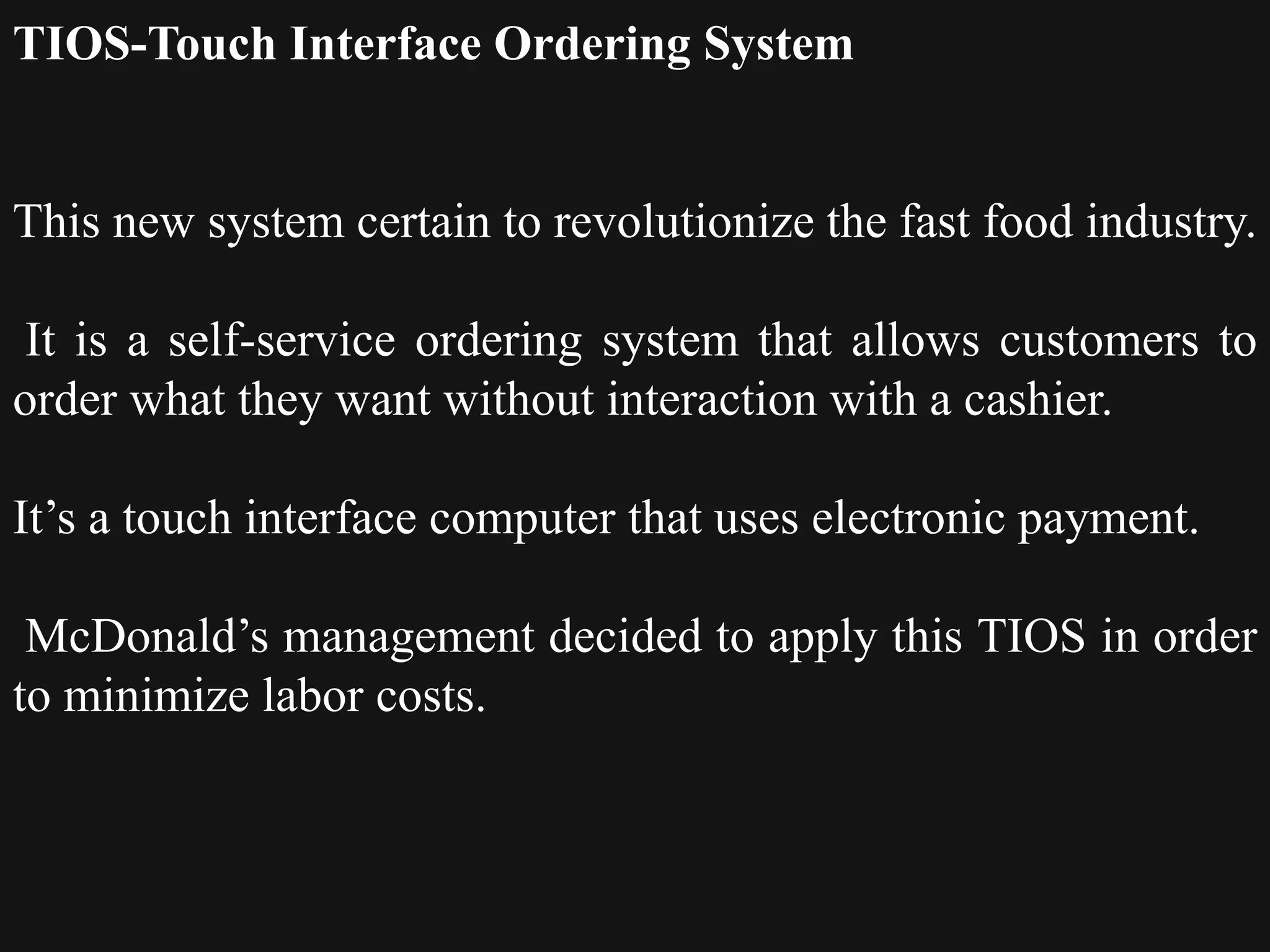 McDonald's information systems | PPTX