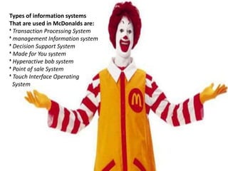 McDonald's information systems | PPTX