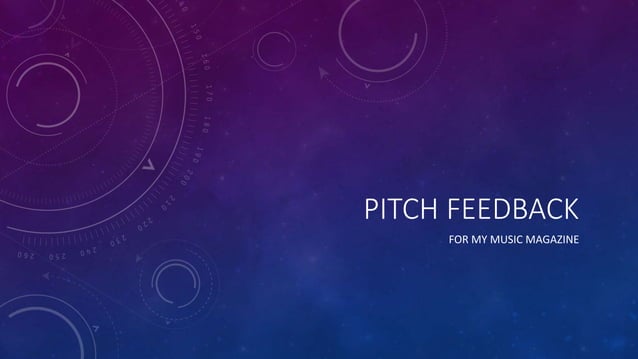 Pitch feedback | PPTX | Adult Contemporary Music | Music