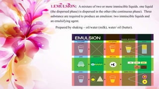 colloidal chemistry in foods | PPTX
