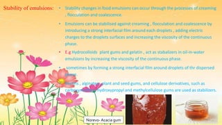 colloidal chemistry in foods | PPTX