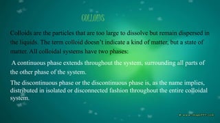 colloidal chemistry in foods | PPTX