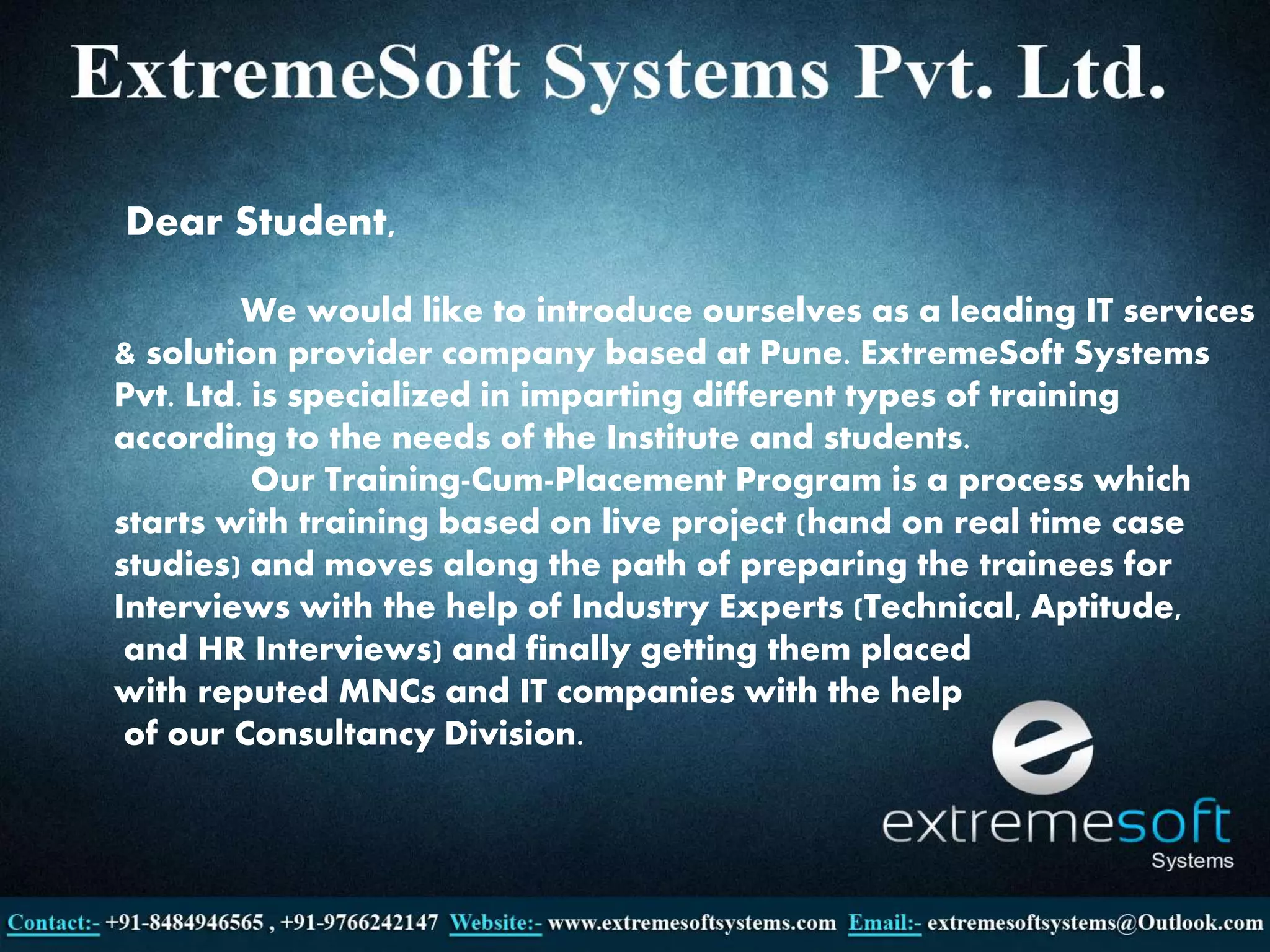 Internship for MCA | PPTX