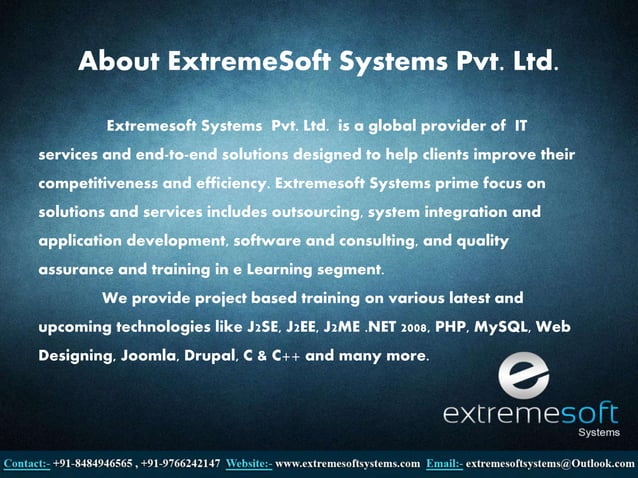 Internship for MCA | PPTX