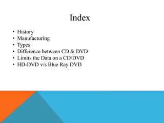 Compare CD vs DVD | PPTX