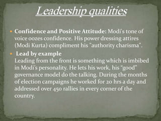 Narendra Modi : An exemplary leader | PPTX